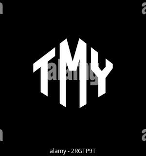 TMY letter logo design with polygon shape. TMY polygon and cube shape ...