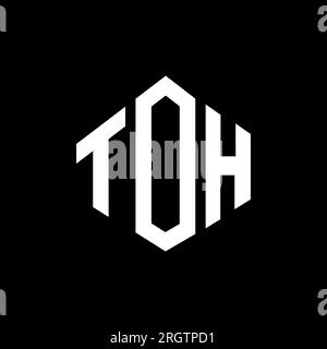 TOH letter logo design with polygon shape. TOH polygon and cube shape ...