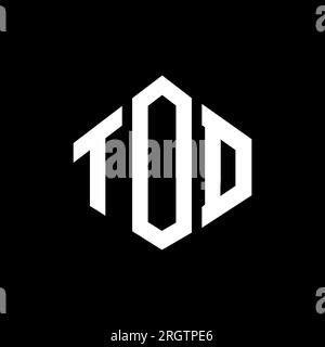 TOD letter logo design with polygon shape. TOD polygon and cube shape ...