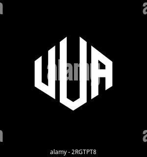 UUA letter logo design with polygon shape. UUA polygon and cube shape ...