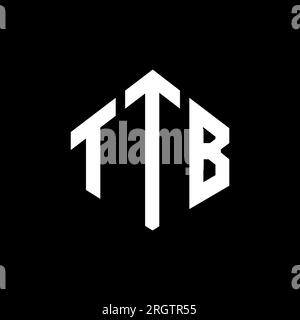 TTB letter logo design with polygon shape. TTB polygon and cube shape ...