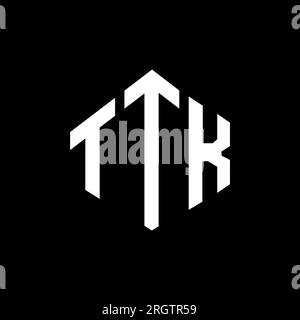 TTK letter logo design with polygon shape. TTK polygon and cube shape ...