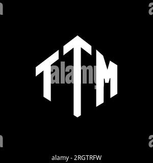 TTM letter logo design with polygon shape. TTM polygon and cube shape ...