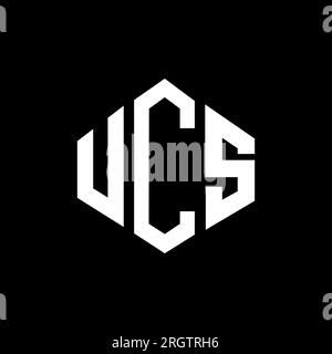 UCS letter logo design with polygon shape. UCS polygon and cube shape ...