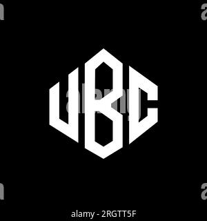 UBC letter logo design with polygon shape. UBC polygon and cube shape ...