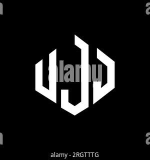 UJJ letter logo design with polygon shape. UJJ polygon and cube shape ...