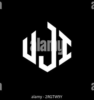 UJI letter logo design with polygon shape. UJI polygon and cube shape ...