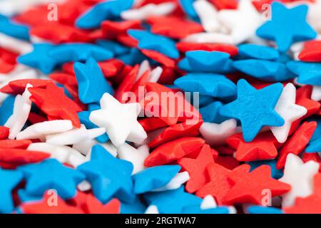 colorful star shaped candies for decorating cakes and desserts Stock Photo - Alamy