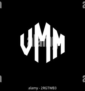 VMM letter logo design with polygon shape. VMM polygon and cube shape ...
