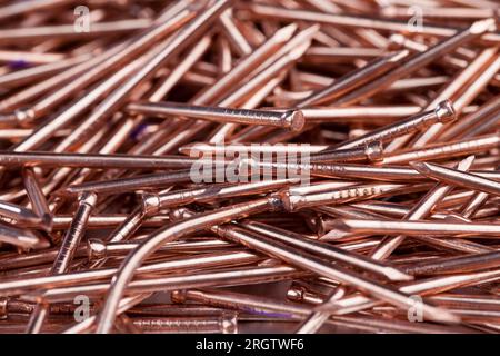 steel nails coated with copper to improve the decorative qualities ...