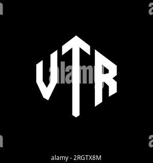 VTR letter logo design with polygon shape. VTR polygon and cube shape ...