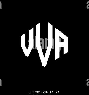 VVA letter logo design with polygon shape. VVA polygon and cube shape ...