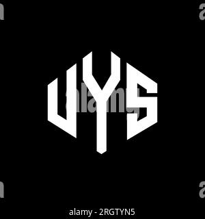 UYS letter logo design with polygon shape. UYS polygon and cube shape ...