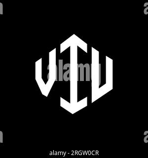 VIU letter logo design with polygon shape. VIU polygon and cube shape ...