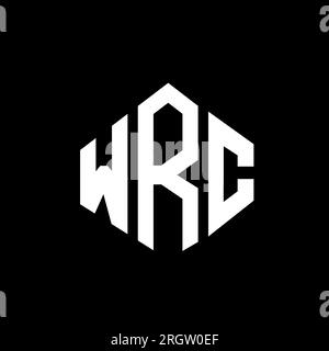 WRC letter logo design with polygon shape. WRC polygon and cube shape ...