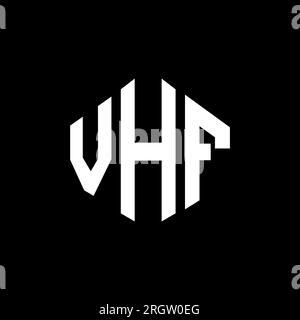 VHF letter logo design with polygon shape. VHF polygon and cube shape ...