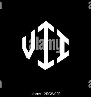 VII letter logo design with polygon shape. VII polygon and cube shape ...