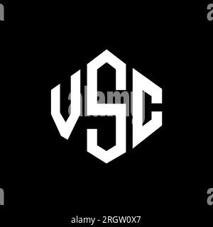 VSC letter logo design with polygon shape. VSC polygon and cube shape ...