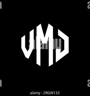 VMJ letter logo design with polygon shape. VMJ polygon and cube shape ...