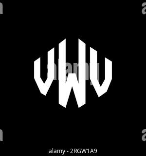VWV letter logo design with polygon shape. VWV polygon and cube shape ...