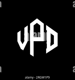 VPD letter logo design with polygon shape. VPD polygon and cube shape ...