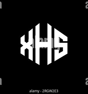 XHS letter logo design with polygon shape. XHS polygon and cube shape ...