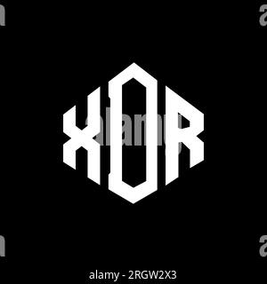 XDR letter logo design with polygon shape. XDR polygon and cube shape ...
