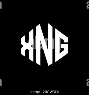 XNG letter logo design with polygon shape. XNG polygon and cube shape ...