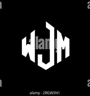 WJM letter logo design with polygon shape. WJM polygon and cube shape ...