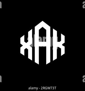 XAK letter logo design with polygon shape. XAK polygon and cube shape ...