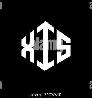 XIS letter logo design with polygon shape. XIS polygon and cube shape ...