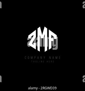 ZMF letter logo design with polygon shape. ZMF polygon and cube shape ...