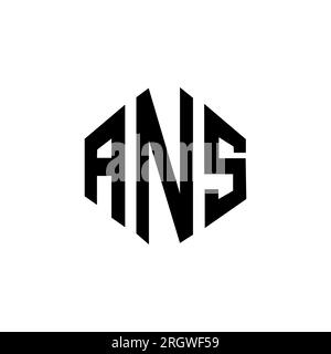 ANS letter logo design with polygon shape. ANS polygon and cube shape ...