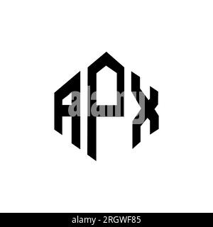APX letter logo design with polygon shape. APX polygon and cube shape ...
