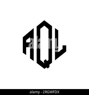 AQL letter logo design with polygon shape. AQL polygon and cube shape ...