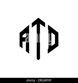 ATD letter logo design with polygon shape. ATD polygon and cube shape ...