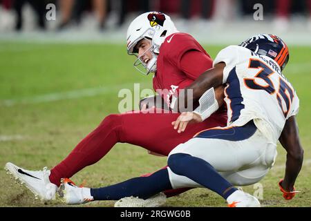 Denver Broncos cornerback Ja'Quan McMillian (35) looks on against the ...
