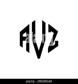 AVZ letter logo design with polygon shape. AVZ polygon and cube shape ...