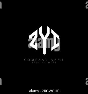 ZYI letter logo design with polygon shape. ZYI polygon and cube shape ...