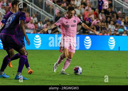 Lionel Messi attacking at the Inter Miami v NYRB, MLS, 5–4-2024, Chase ...