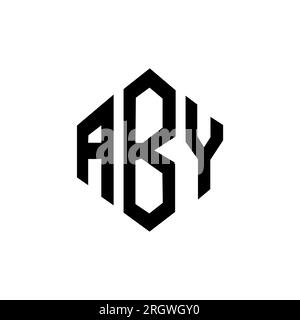 ABY letter logo design with polygon shape. ABY polygon and cube shape ...