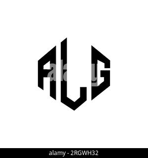 ALG letter logo design with polygon shape. ALG polygon and cube shape ...