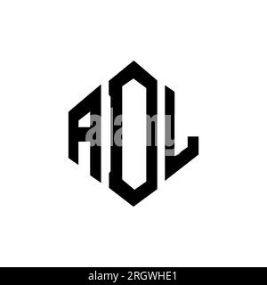 ADL letter logo design with polygon shape. ADL polygon and cube shape ...