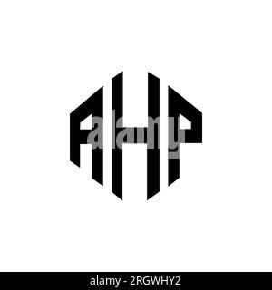 AHP letter logo design with polygon shape. AHP polygon and cube shape ...