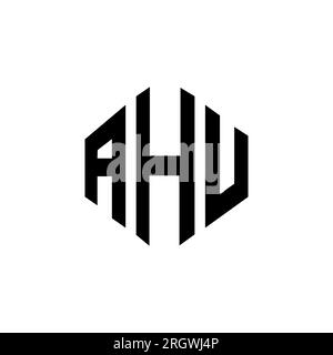 AHU, AHU logo, AHU letter, AHU polygon, AHU hexagon, AHU cube, AHU ...