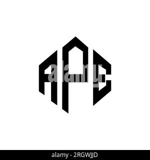 APE letter logo design with polygon shape. APE polygon and cube shape ...