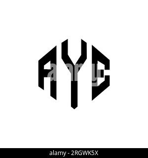 AYE letter logo design with polygon shape. AYE polygon and cube shape ...