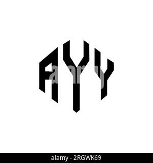 AYY letter logo design with polygon shape. AYY polygon and cube shape ...