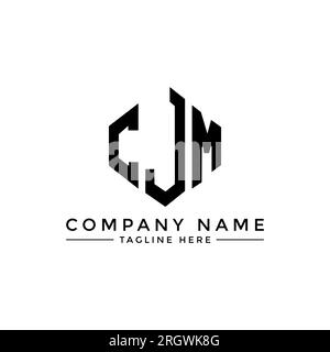 CJM letter logo design with polygon shape. CJM polygon and cube shape ...