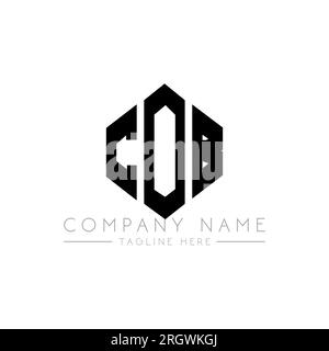 COB letter logo design with polygon shape. COB polygon and cube shape ...
